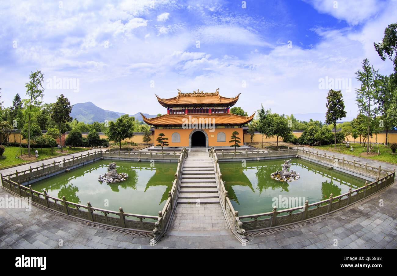 Zhejiang ningbo yinzhou design town tianfu temples Stock Photo - Alamy