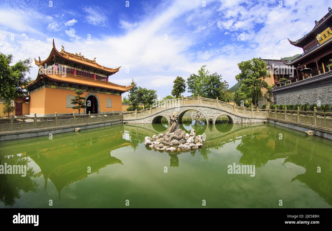 Zhejiang ningbo yinzhou design town tianfu temples Stock Photo - Alamy