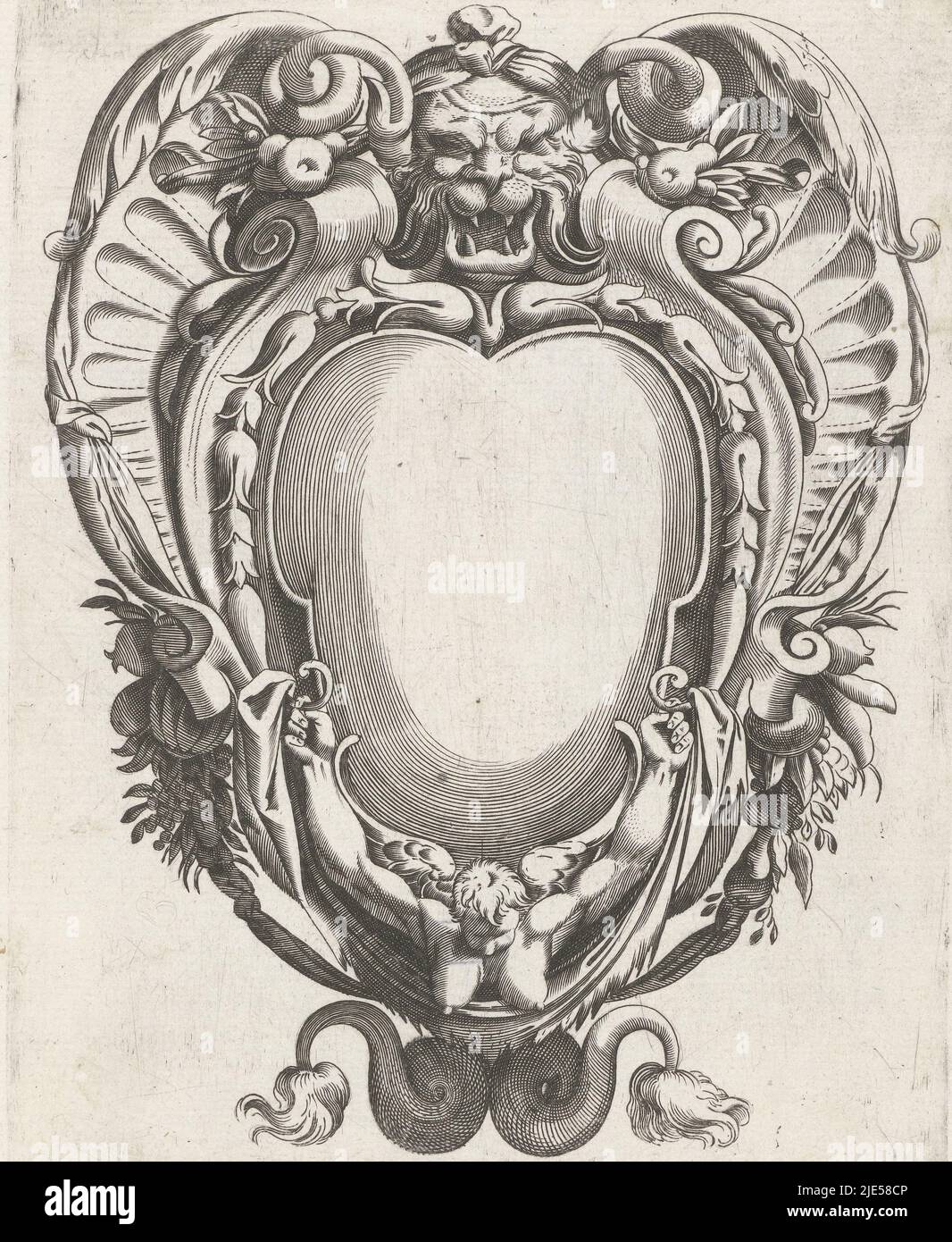 Winged mascaron cartouche hi-res stock photography and images - Alamy