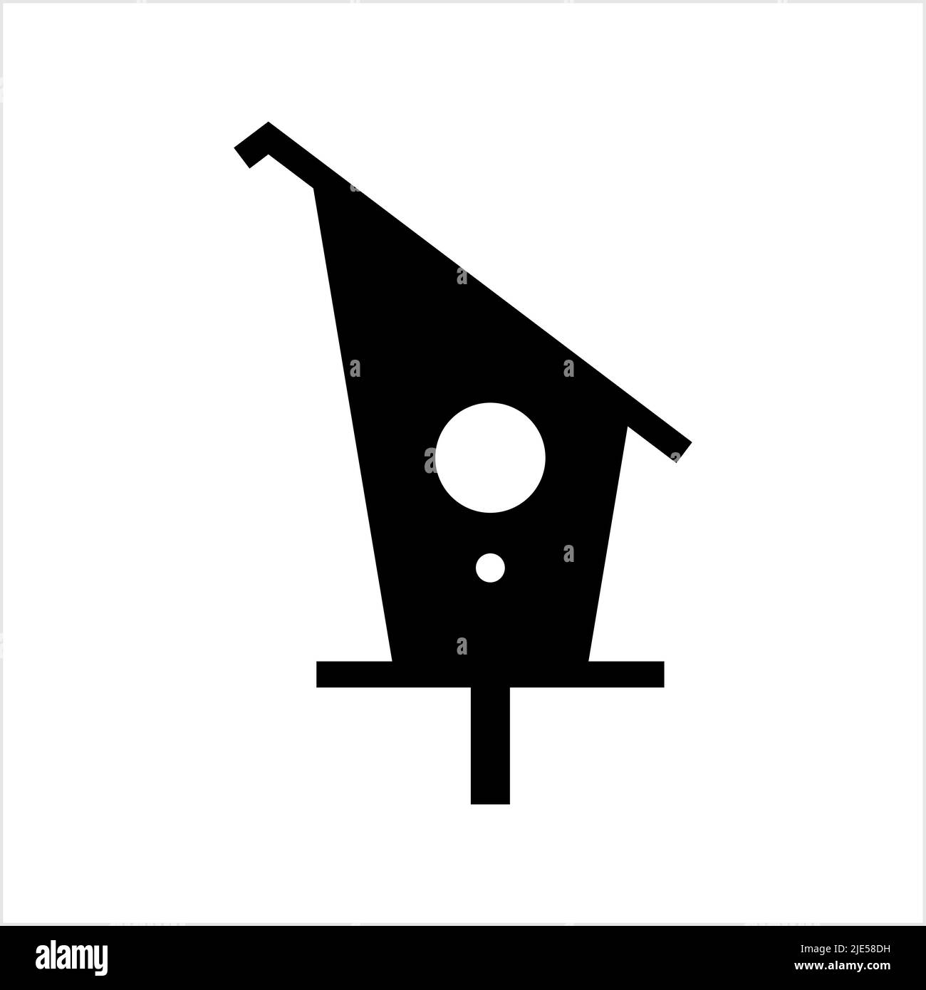 Bird House Icon, Nest, Bird House Vector Art Illustration Stock Vector ...