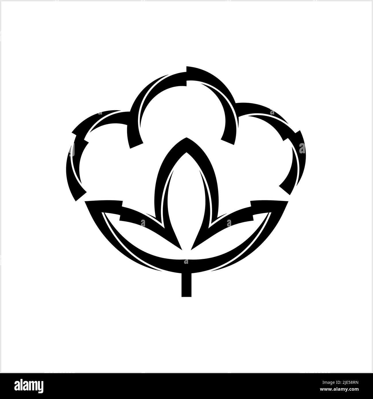 Cotton Flower Icon, Cotton Ball, Cotton Fiber Vector Art Illustration ...