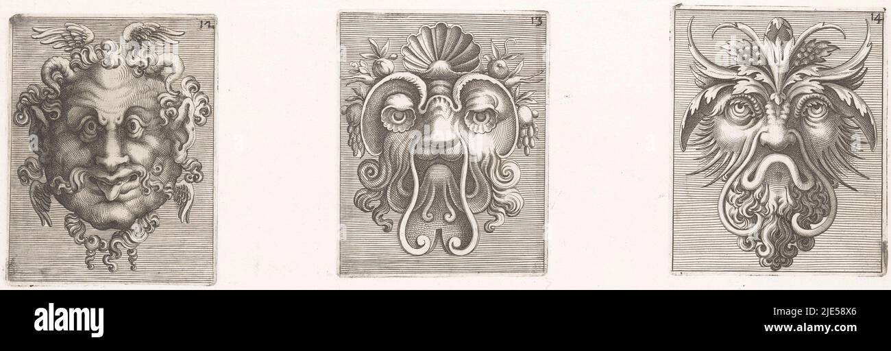 Three grotesque masks masks hi-res stock photography and images - Alamy