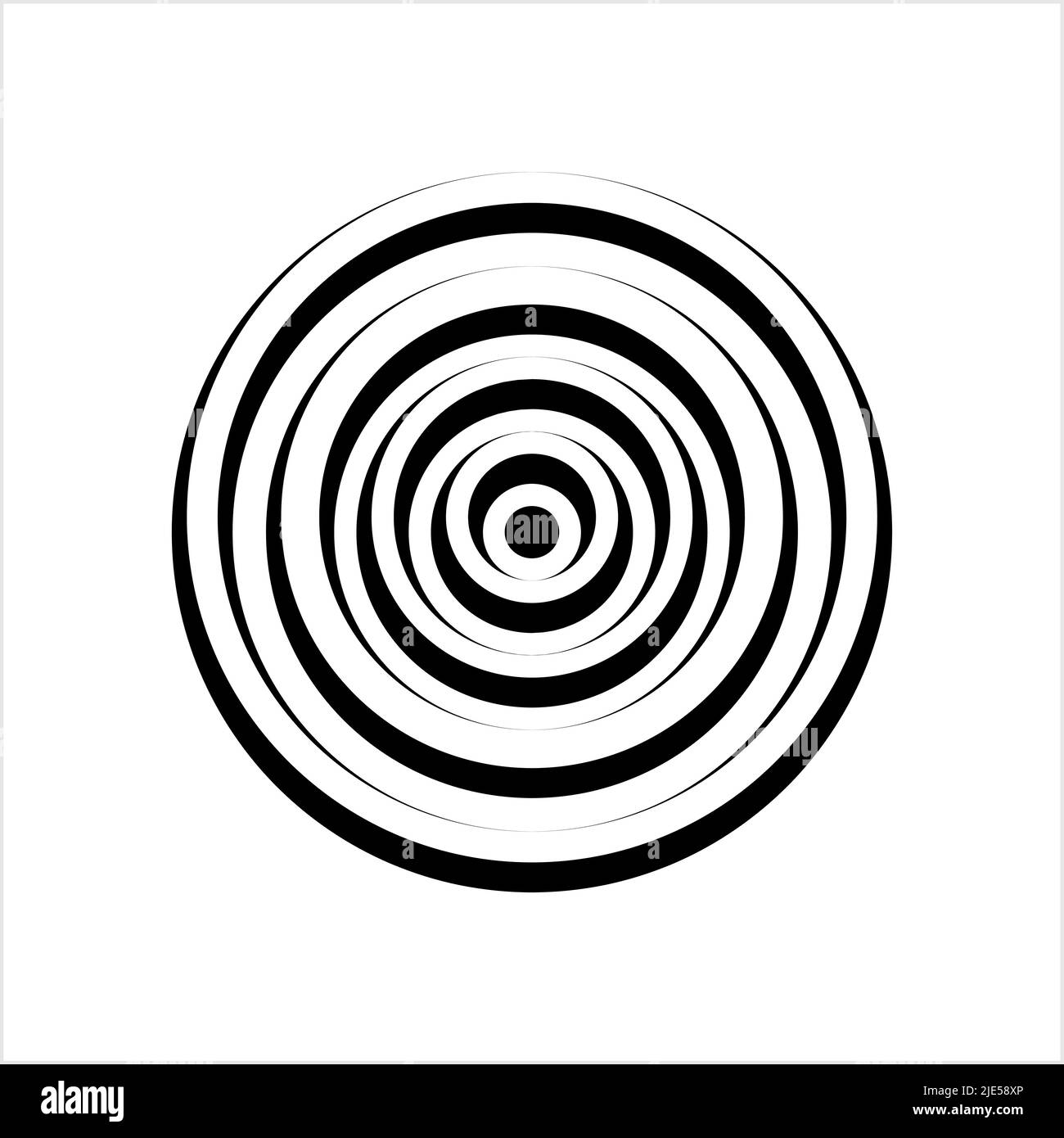 Concentric Circle Abstract Shape Vector Art Illustration Stock Vector ...