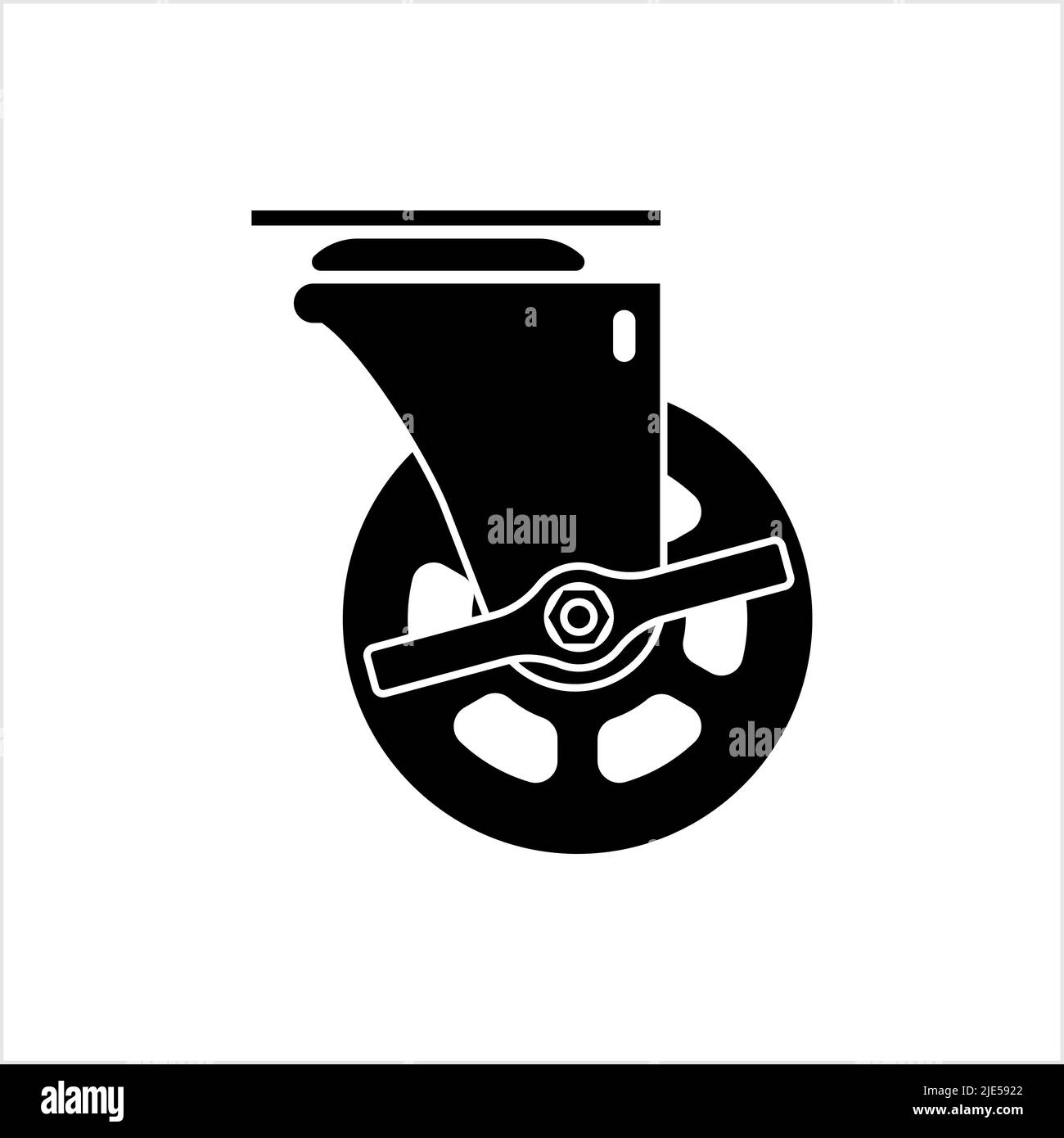 Caster Wheel Icon Vector Art Illustration Stock Vector Image & Art - Alamy