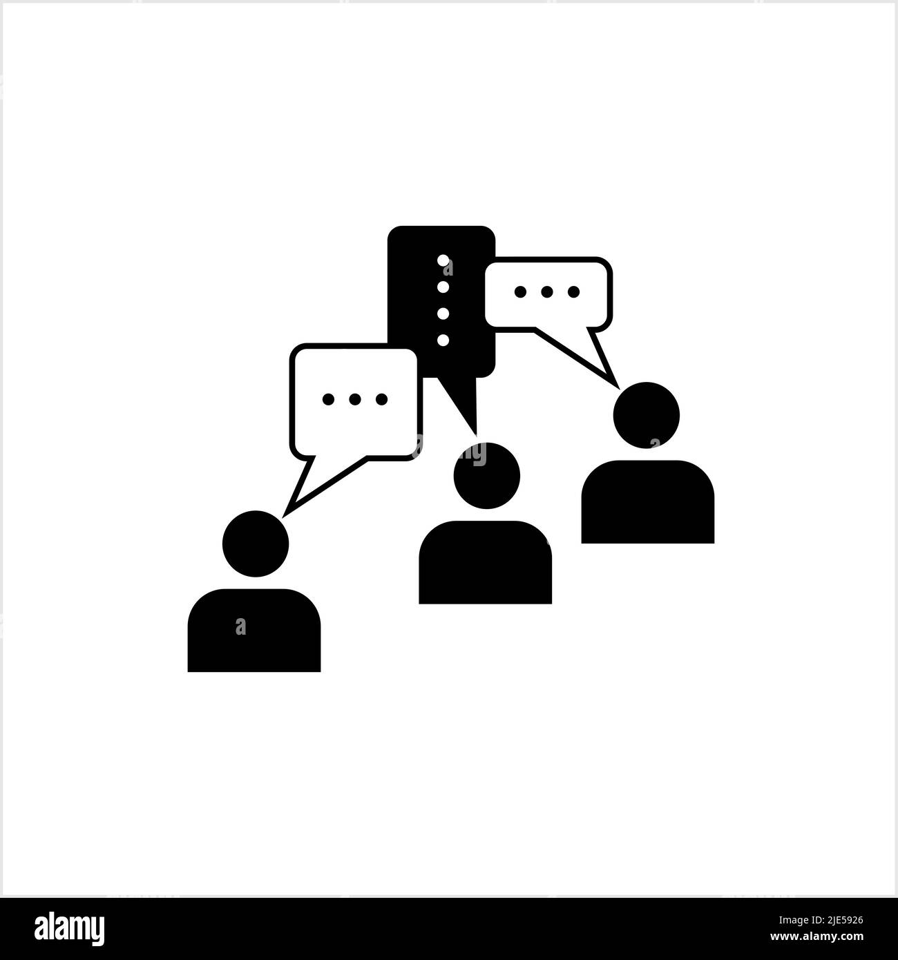 Communication Icon, Business, Social Communication Icon Vector Art ...