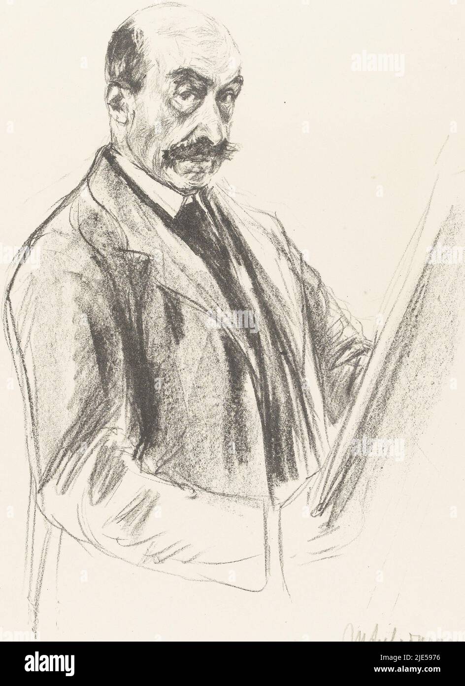 Self-portrait, print maker: Max Liebermann, 1900 - 1935, paper, h 560 ...