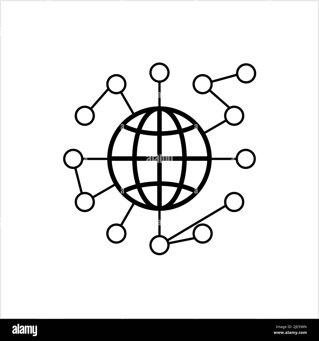 Global Network Icon Vector Art Illustration Stock Vector Image & Art ...