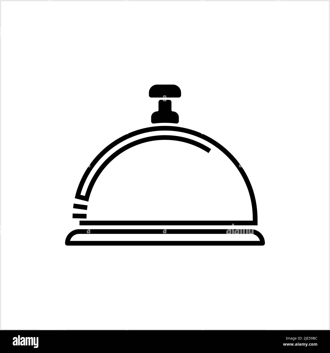 Hotel Bell Icon, Reception Bell Vector Art Illustration Stock Vector ...