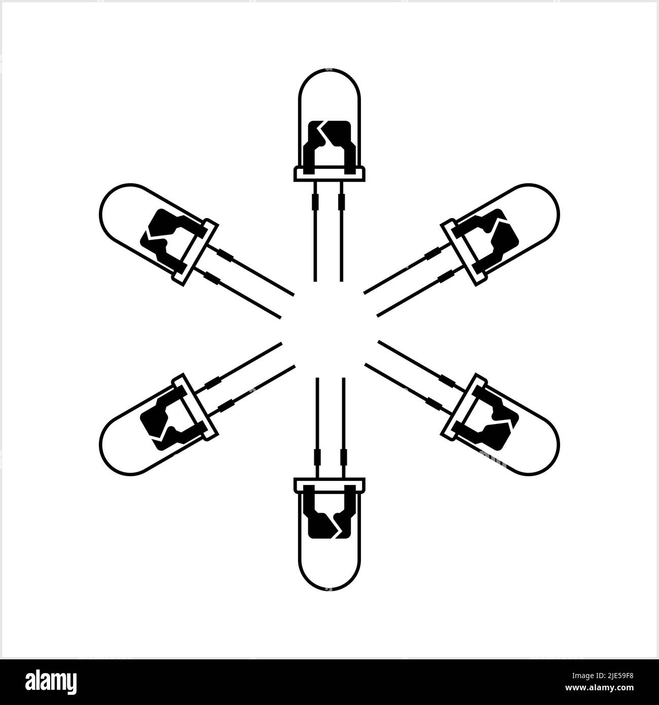 Light emitting diode sign Black and White Stock Photos & Images - Alamy