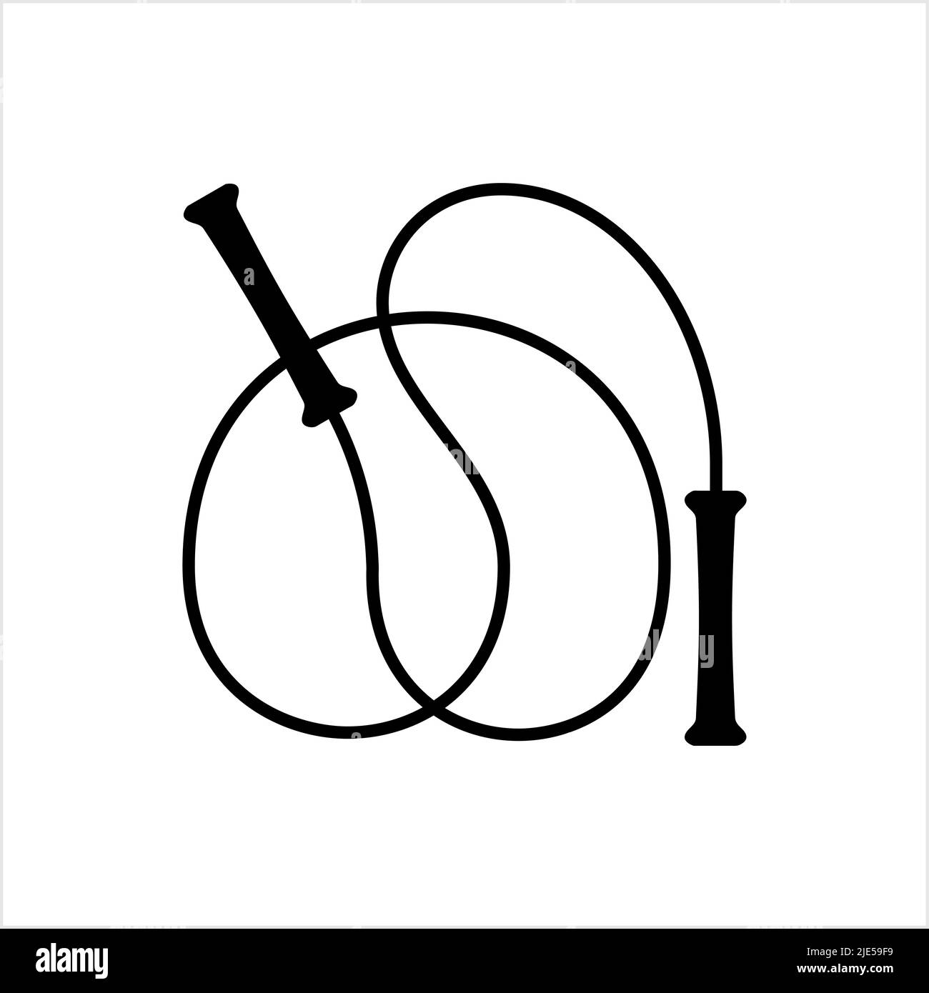 Jump Rope Icon, Jumping Sport Rope Vector Art Illustration Stock Vector ...