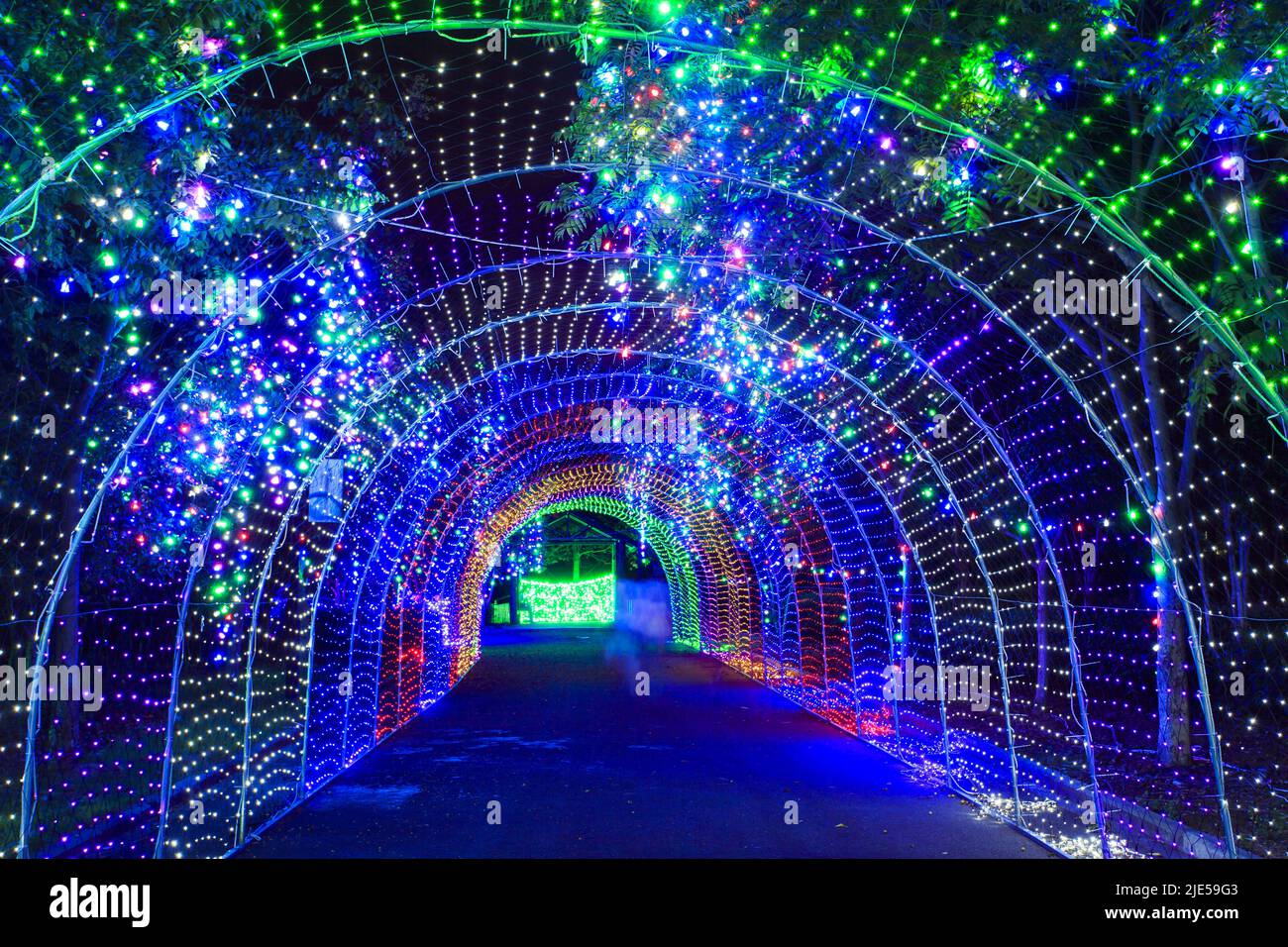 Night light show bright light Stock Photo - Alamy
