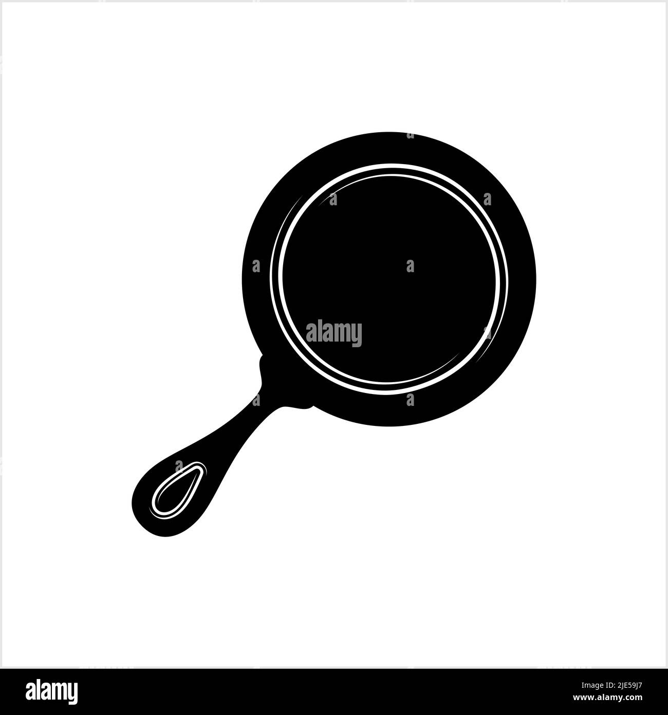 Pan Icon, Frying Pan Vector Art Illustration Stock Vector Image & Art ...