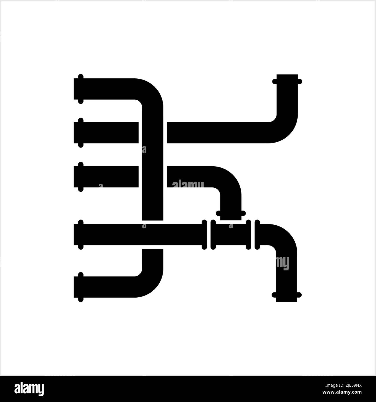 Pipe Icon, Pipe Fitting Icon, Water, Gas, Oil Pipeline, Plumbing Work ...