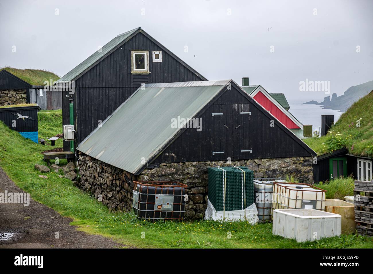 Mykines village, Mykines Island, Faroe Islands Stock Photo - Alamy