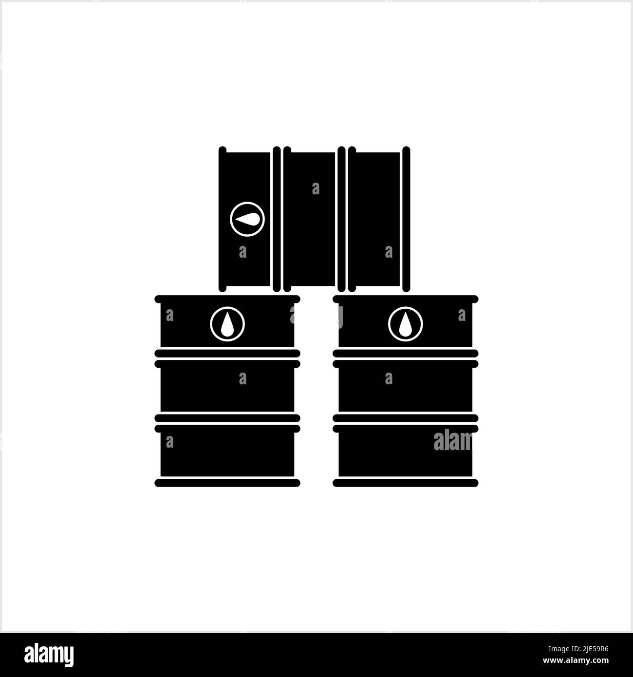 Oil Barrel Icon, Oil Drum Vector Art Illustration Stock Vector Image ...