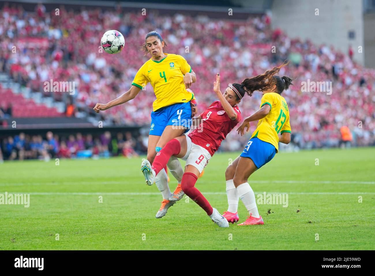 Parken Stadium, Copenhagen, Denmark. 24th June, 2022. Nadia Nadim of ...