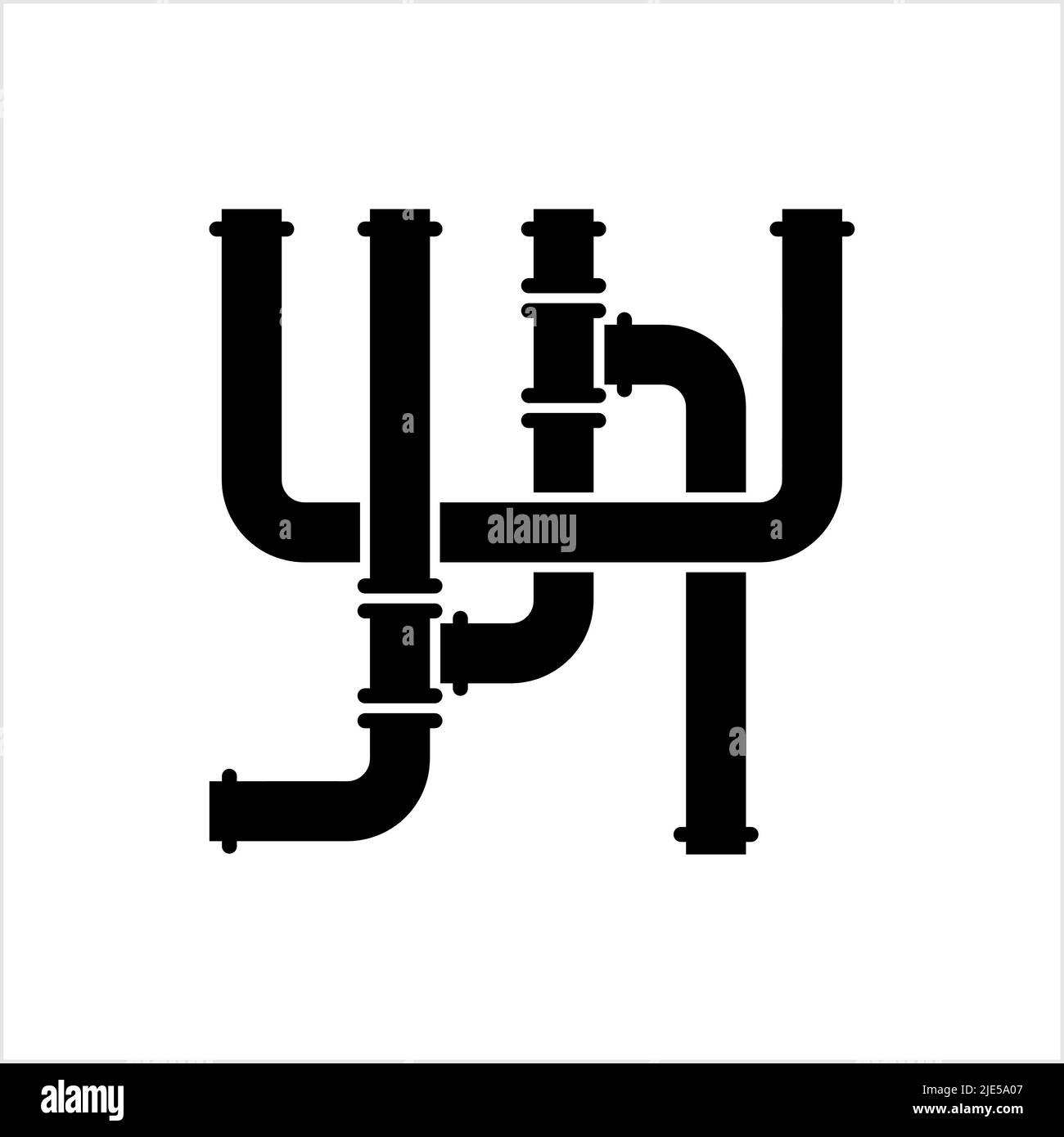 Pipe Icon, Pipe Fitting Icon, Water, Gas, Oil Pipeline, Plumbing Work ...