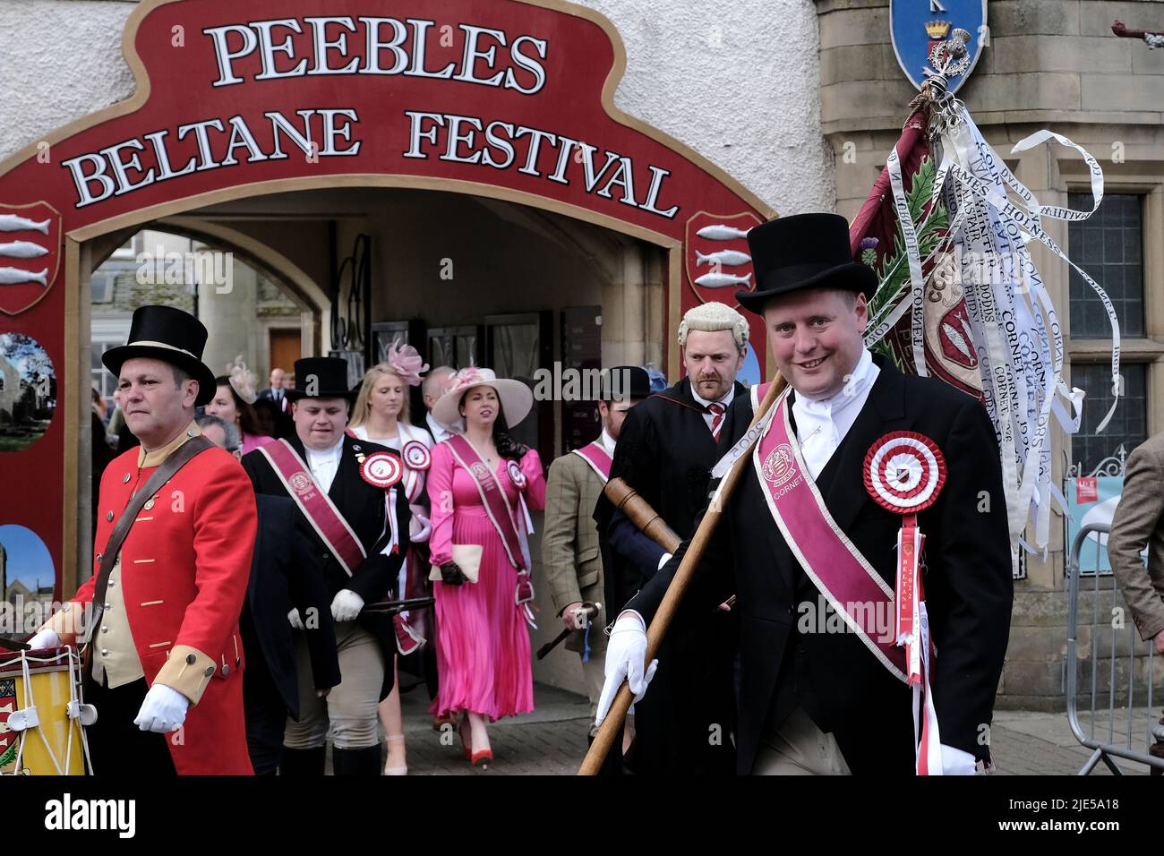 Peebles, UK - June 25: Peebles Beltane - Red Letter Day Peebles Beltane ...