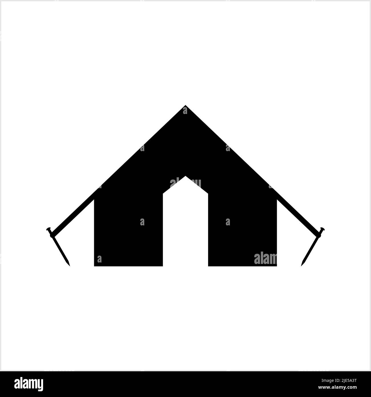 Tent Icon, Outdoor Tent Vector Art Illustration Stock Vector Image ...