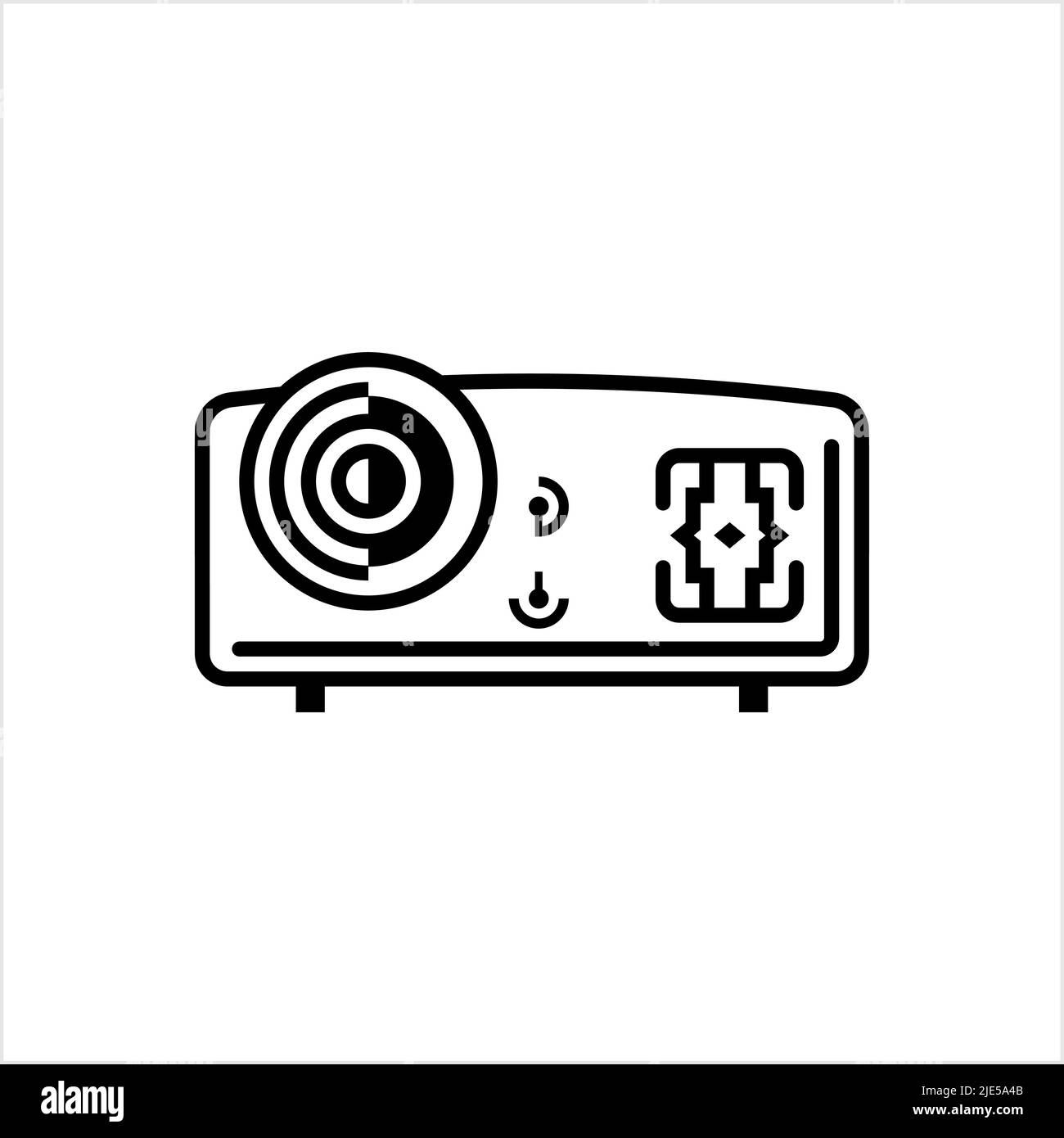 Projector Icon, Projector Vector Art Illustration Stock Vector Image ...