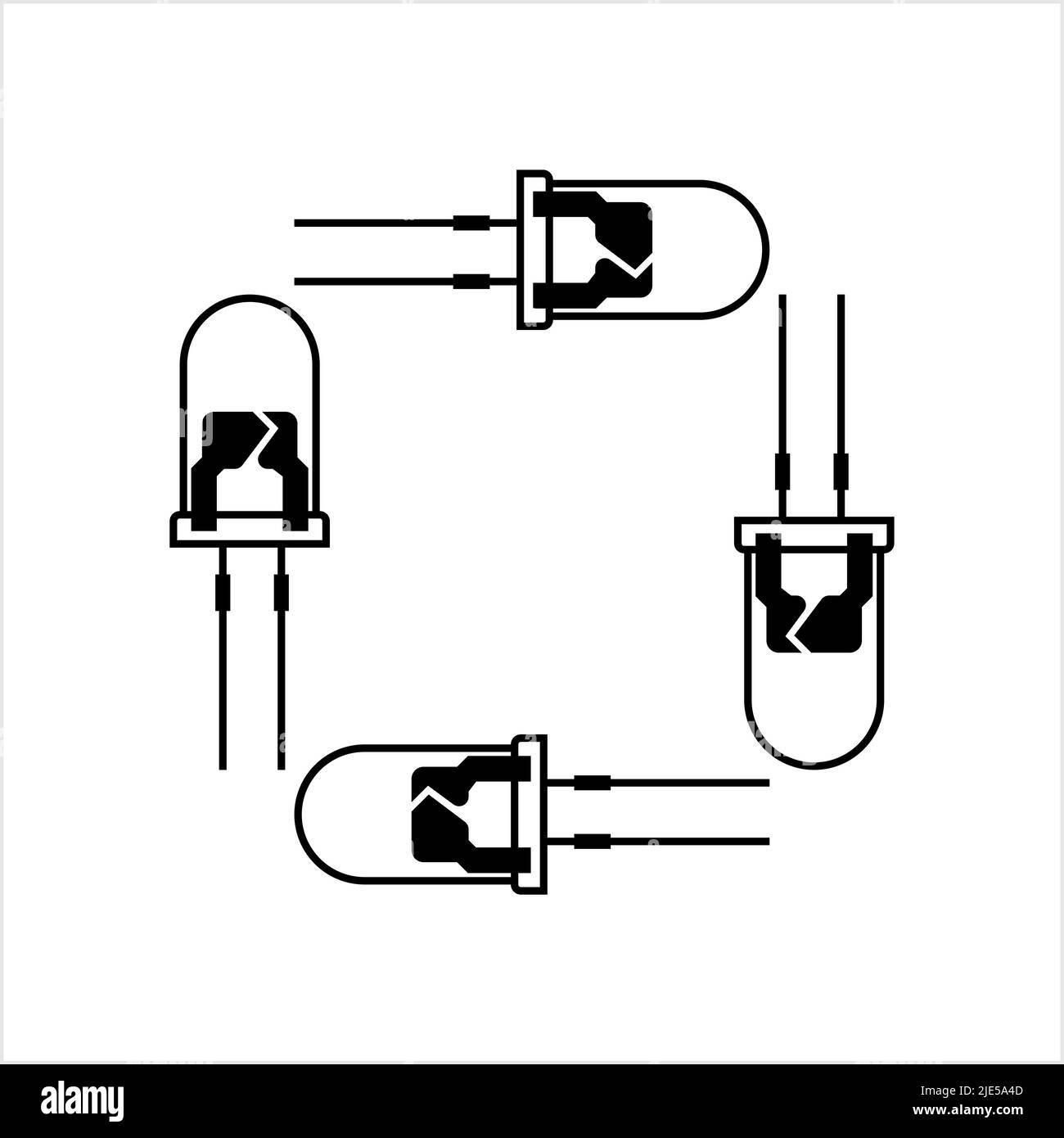 Led Icon, Light Emitting Diode Vector Art Illustration Stock Vector ...