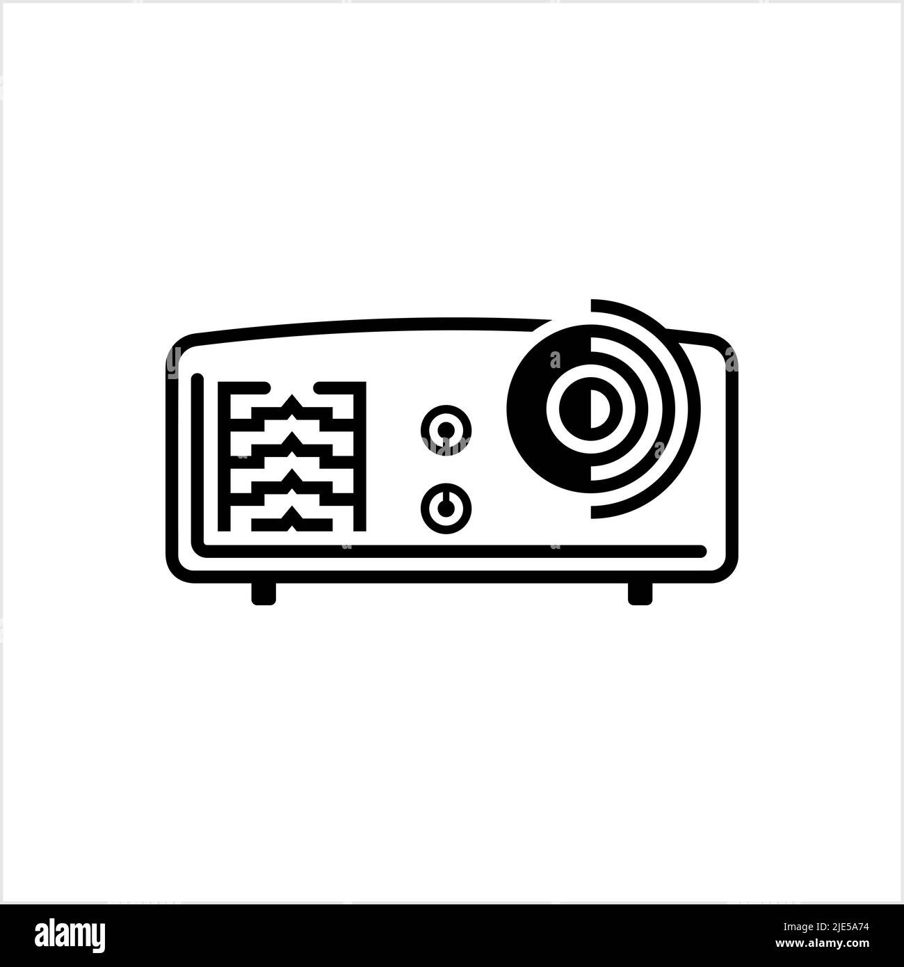 Projector Icon, Projector Vector Art Illustration Stock Vector Image ...