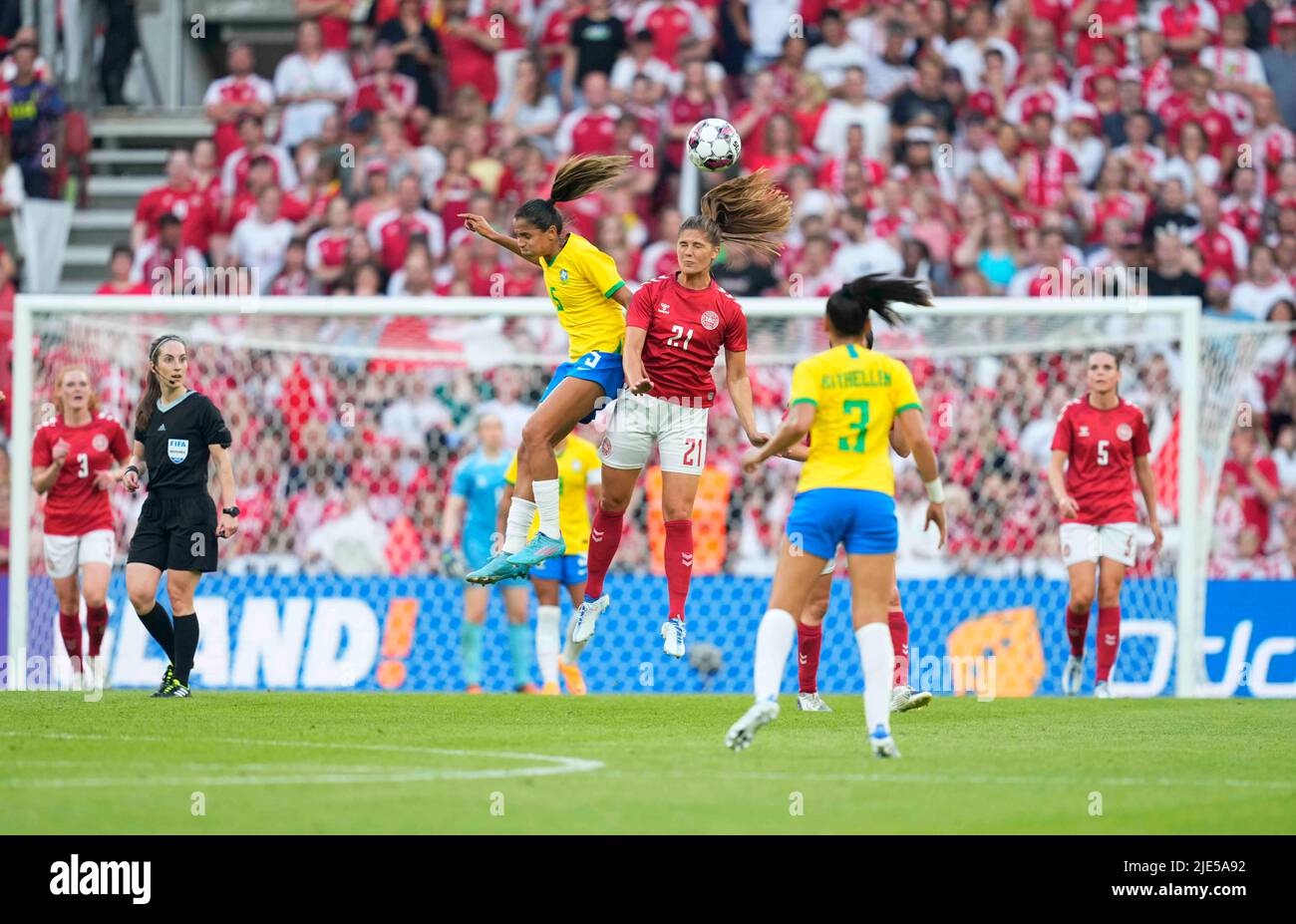 Parken Stadium, Copenhagen, Denmark. 24th June, 2022. Mille Gejl of ...
