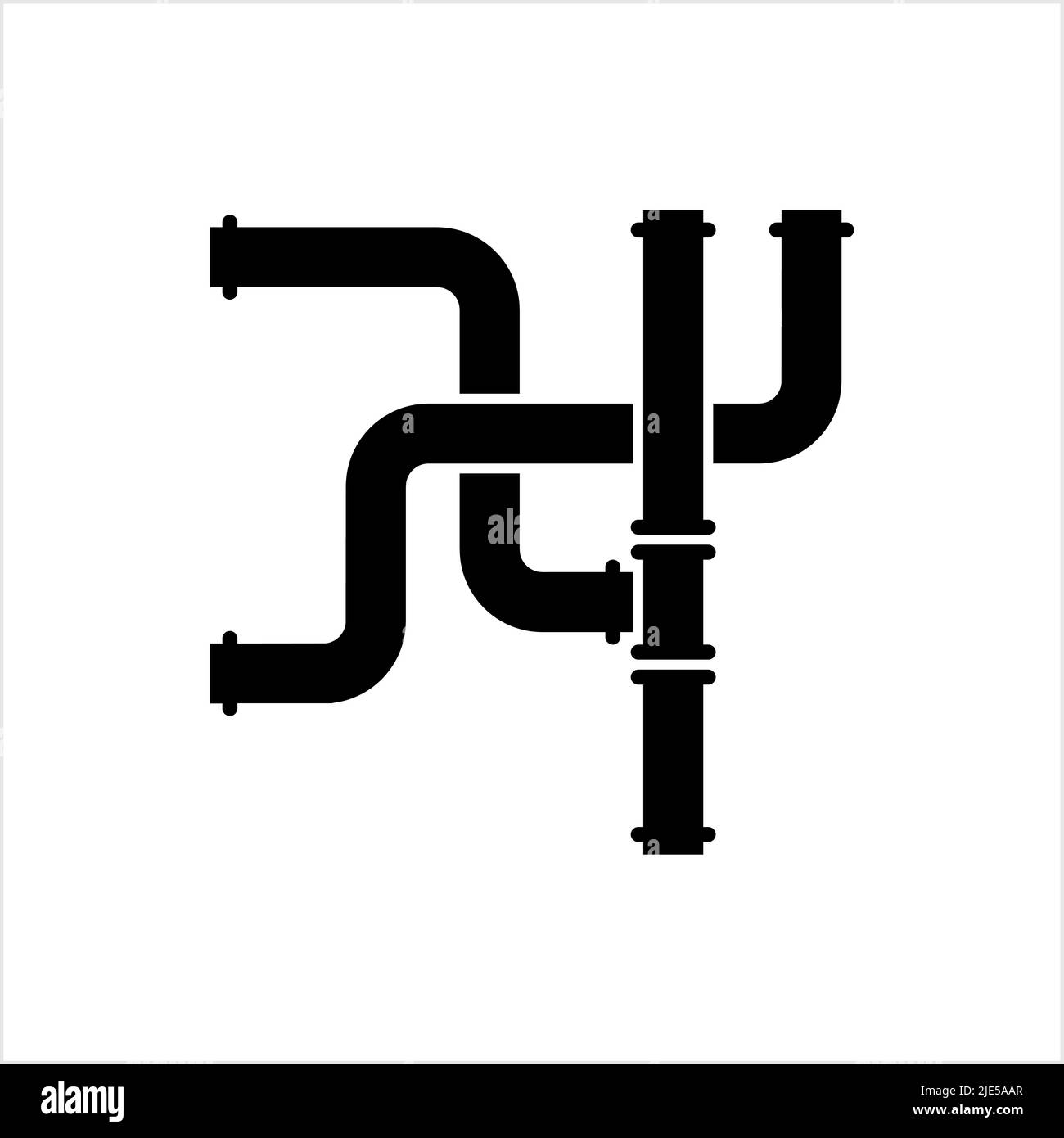 Pipe Icon, Pipe Fitting Icon, Water, Gas, Oil Pipeline, Plumbing Work ...