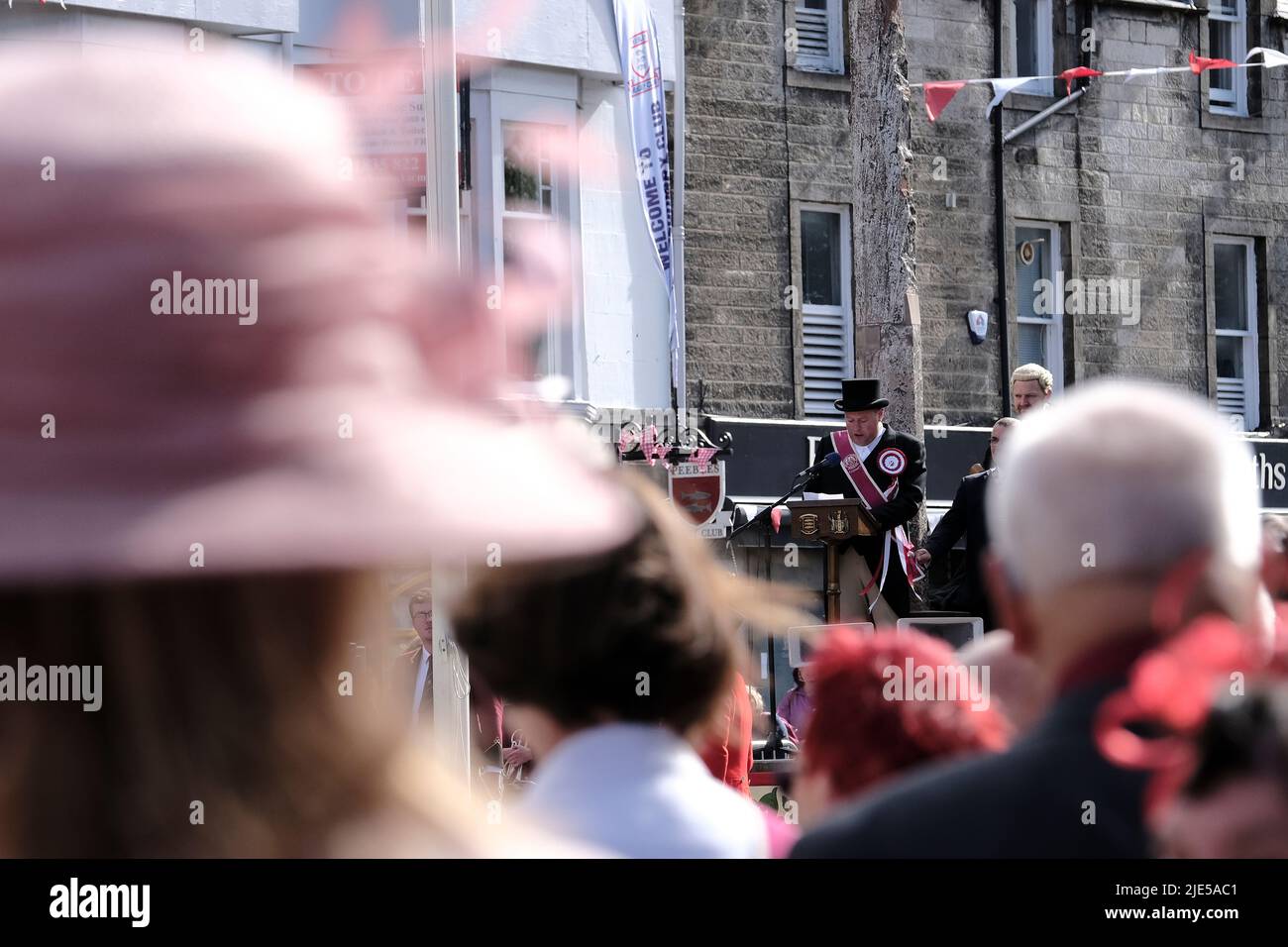 Peebles, UK - June 25: Peebles Beltane - Red Letter Day Peebles Beltane ...