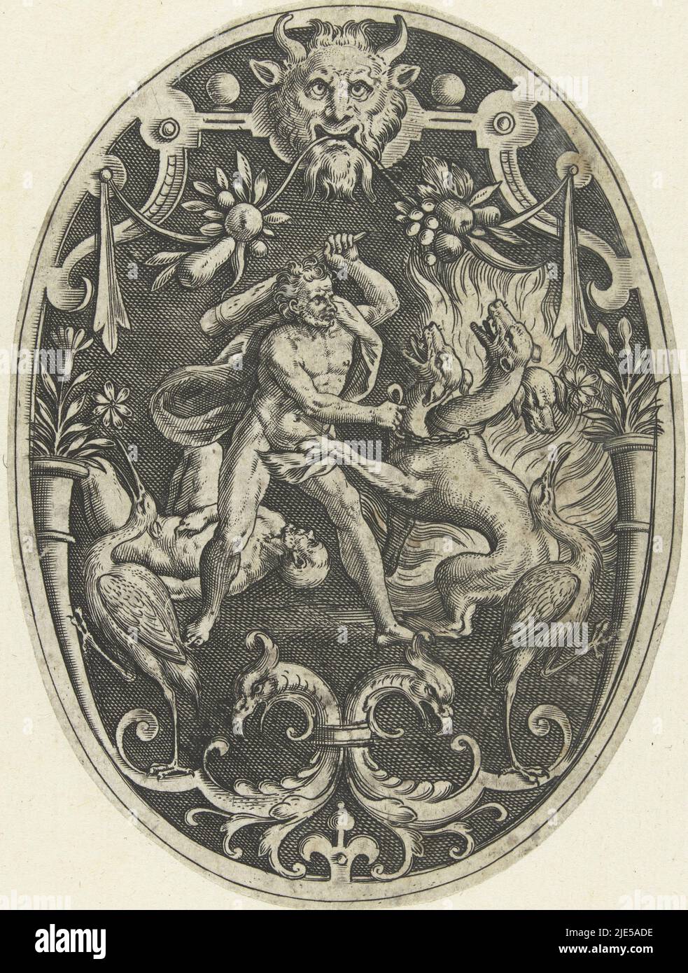 One of 9 sheets from a series of 12. On the left is the fallen shepherd ...