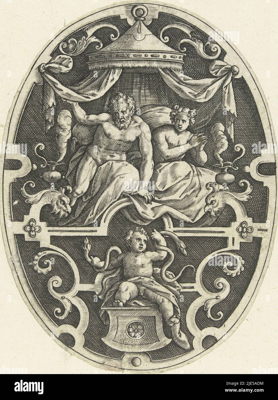 One of 9 sheets from a series of 12. Shaded background, Plane ...