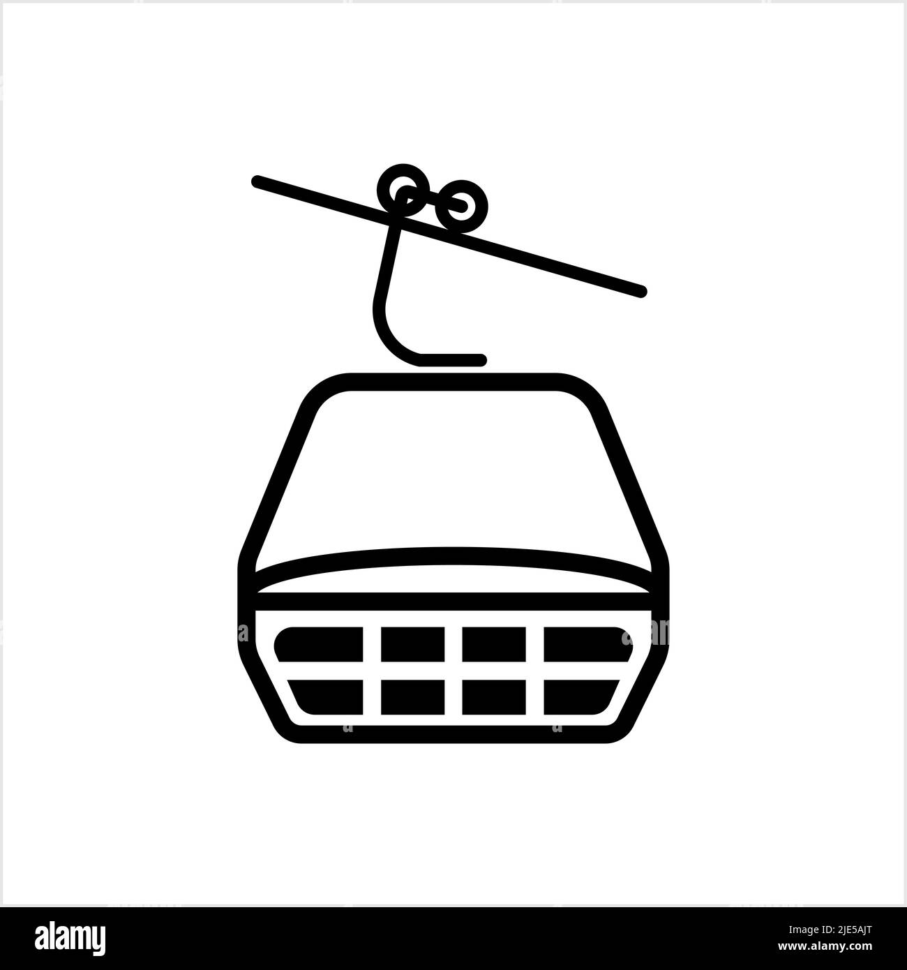 Ski lift gondola flat Black and White Stock Photos & Images - Alamy