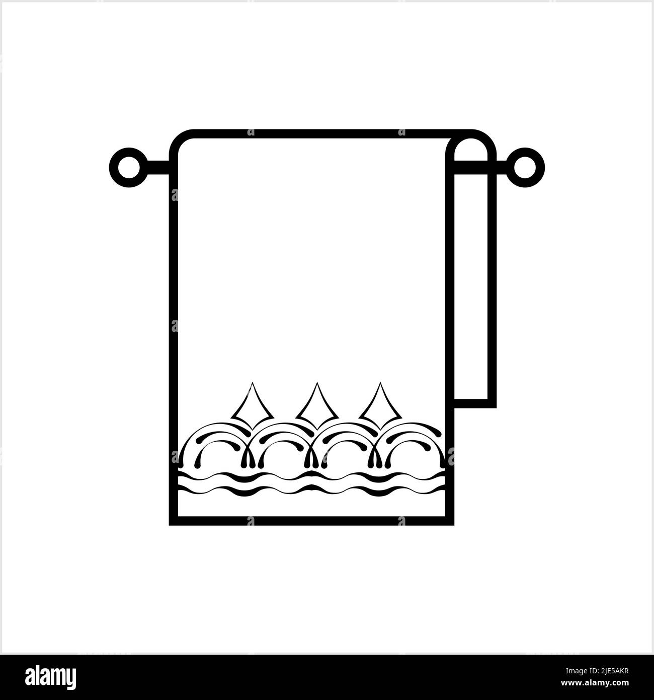 Towel Icon, Towel Vector Art Illustration Stock Vector Image & Art - Alamy