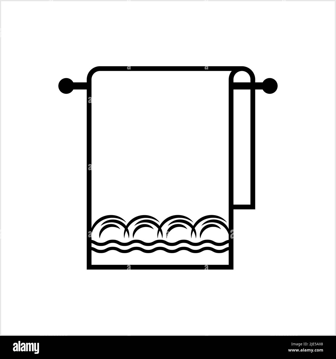 Towel Icon, Towel Vector Art Illustration Stock Vector Image & Art - Alamy