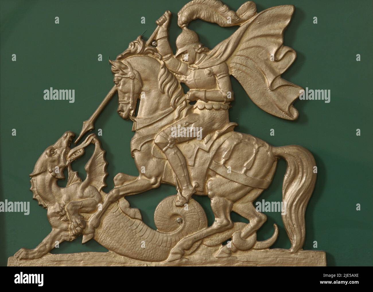 Saint George Killing the Dragon, relief in the parish Church of Saint ...