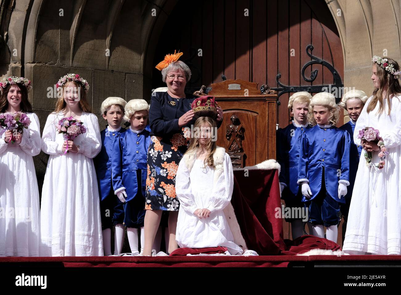 Peebles, UK - June 25: Peebles Beltane - Red Letter Day Peebles Beltane ...