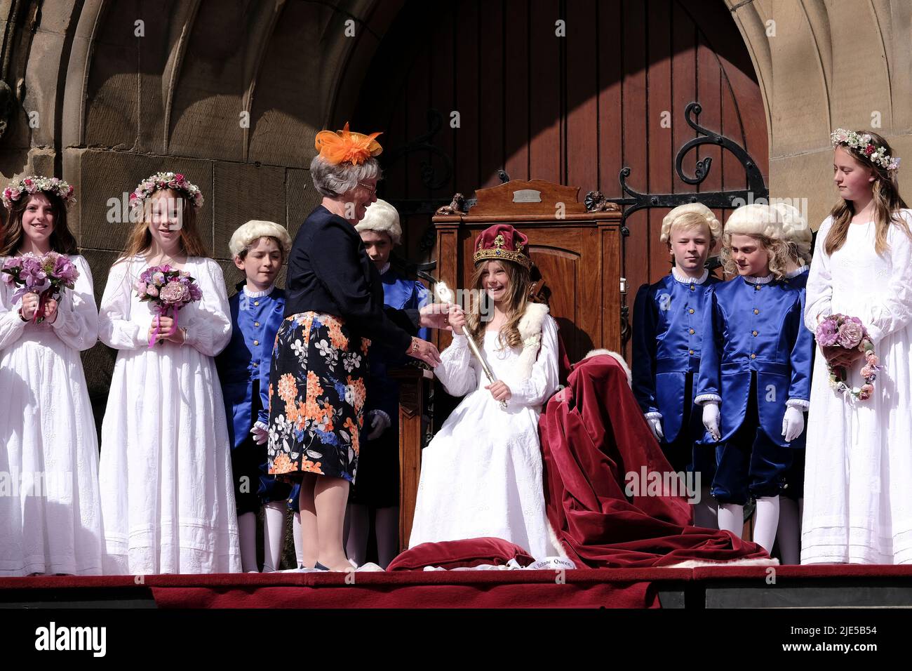 Peebles, UK - June 25: Peebles Beltane - Red Letter Day Peebles Beltane ...