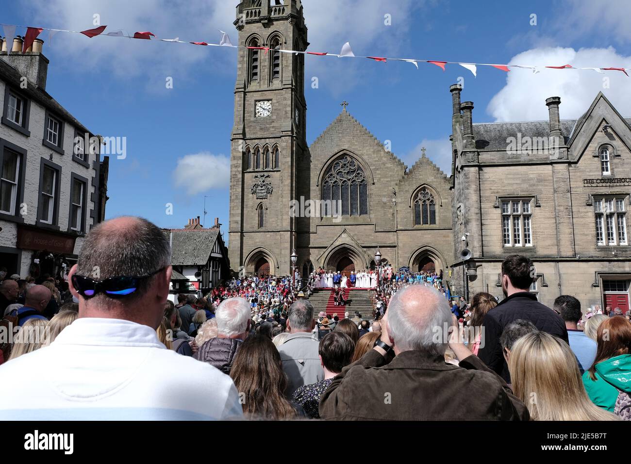 Peebles, UK - June 25: Peebles Beltane - Red Letter Day Peebles Beltane ...