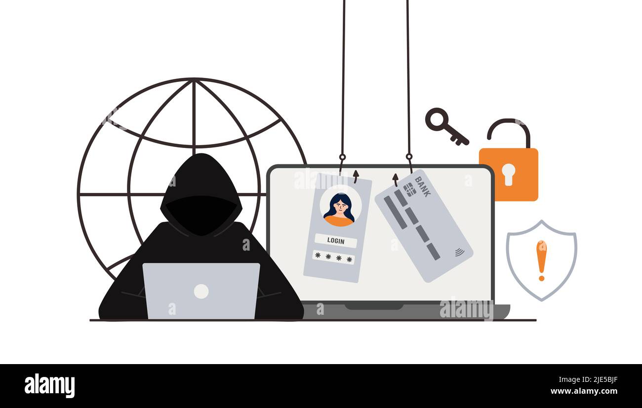 Hacker behind computer Cut Out Stock Images & Pictures - Alamy