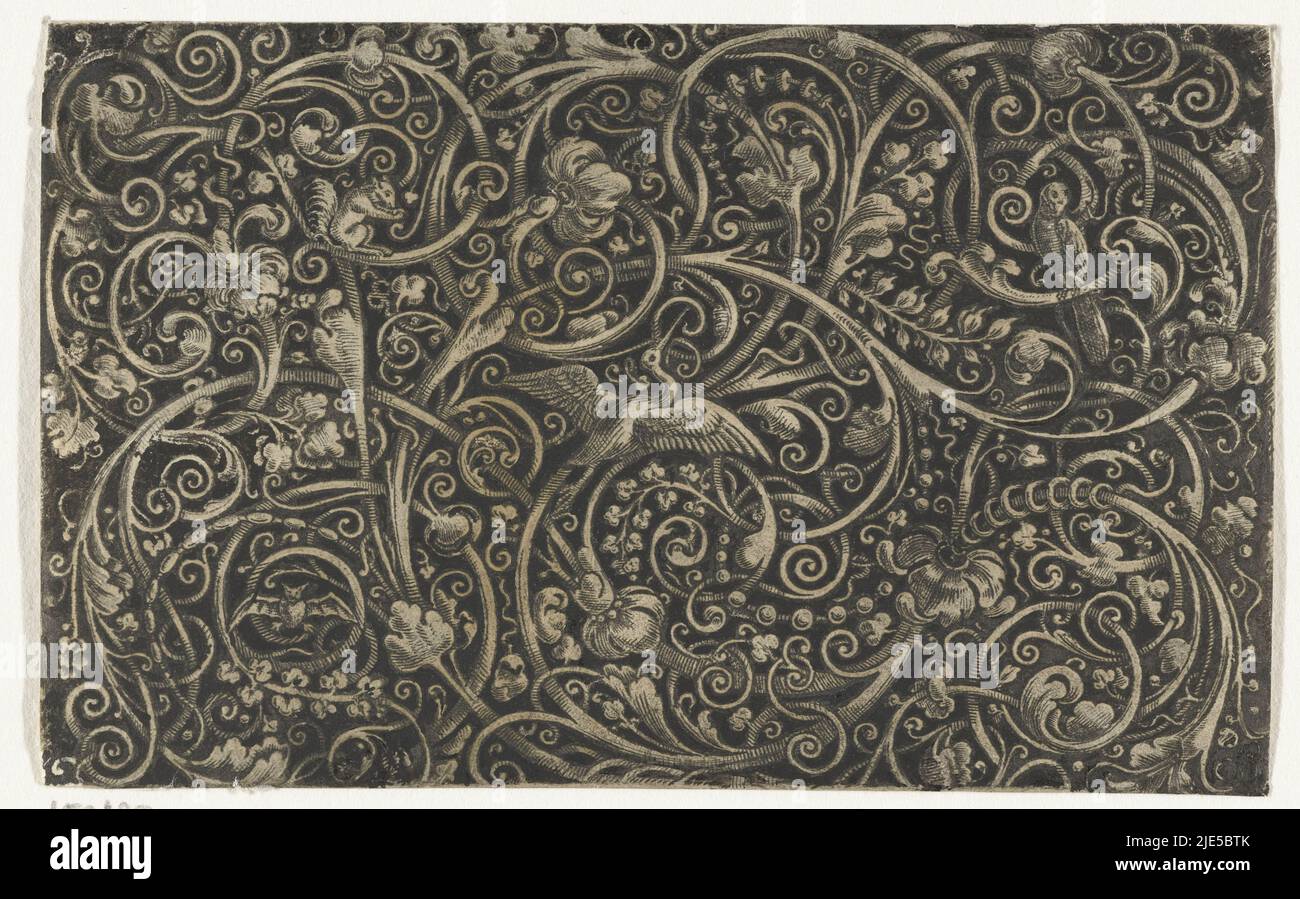 Between the leaf tendrils are a heron, a parrot, a squirrel and a bat ...