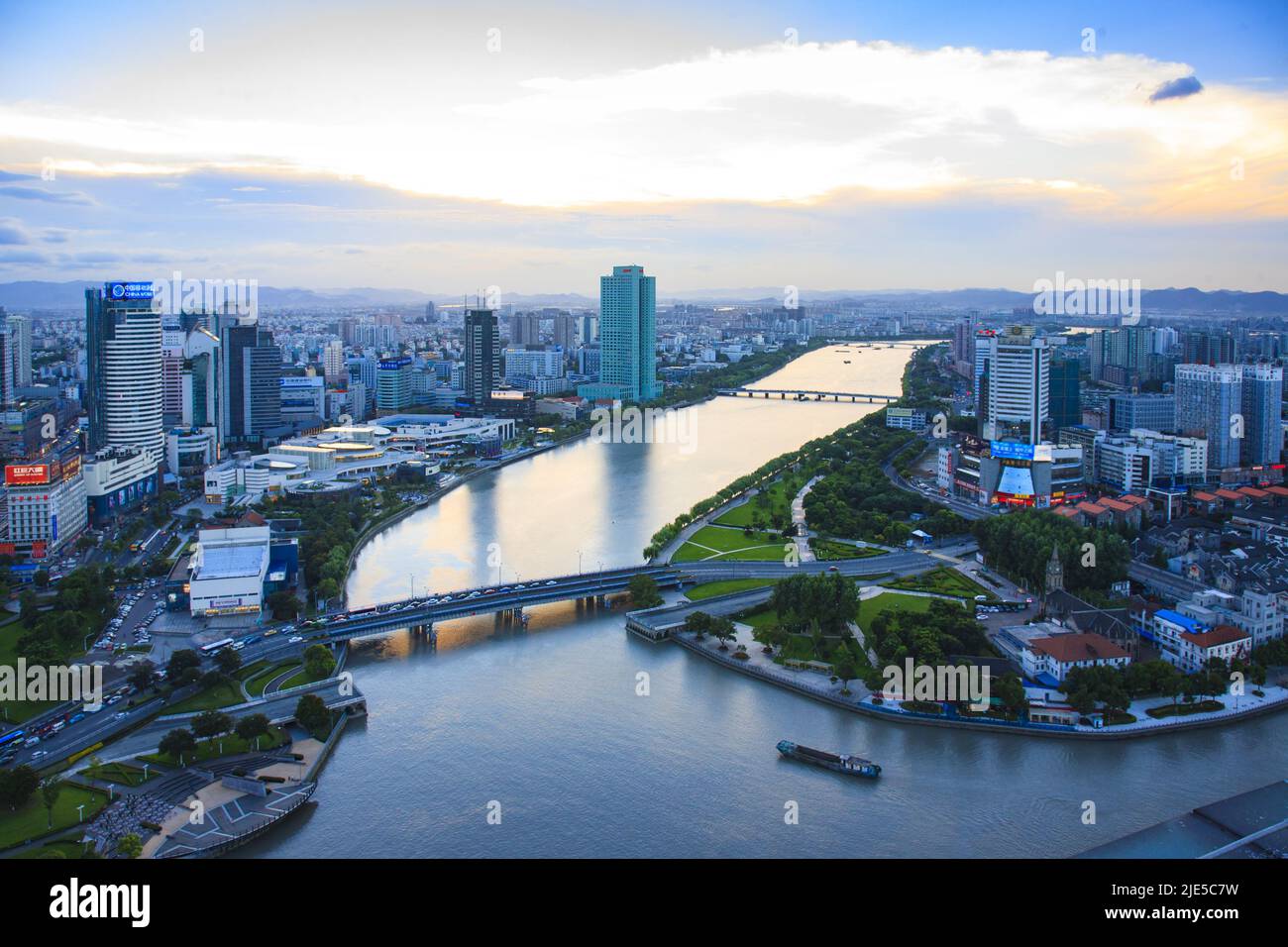Zhejiang ningbo city high buildings landmarks Stock Photo - Alamy