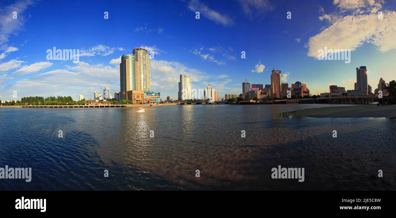 Zhejiang ningbo city high buildings landmarks Stock Photo - Alamy