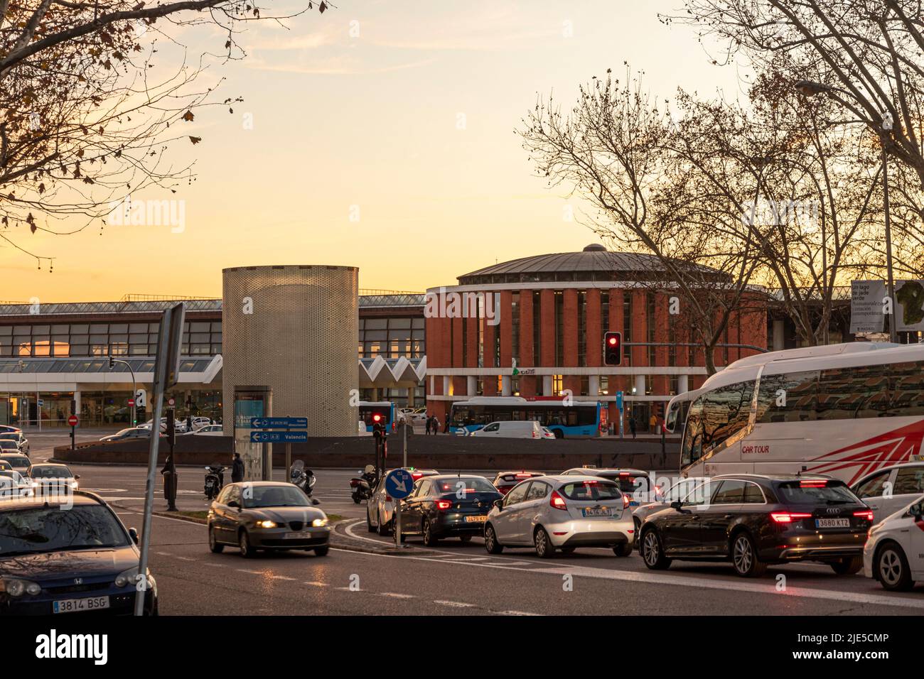 Madrid, Spain. The Puerta de Atocha railway station, largest station ...