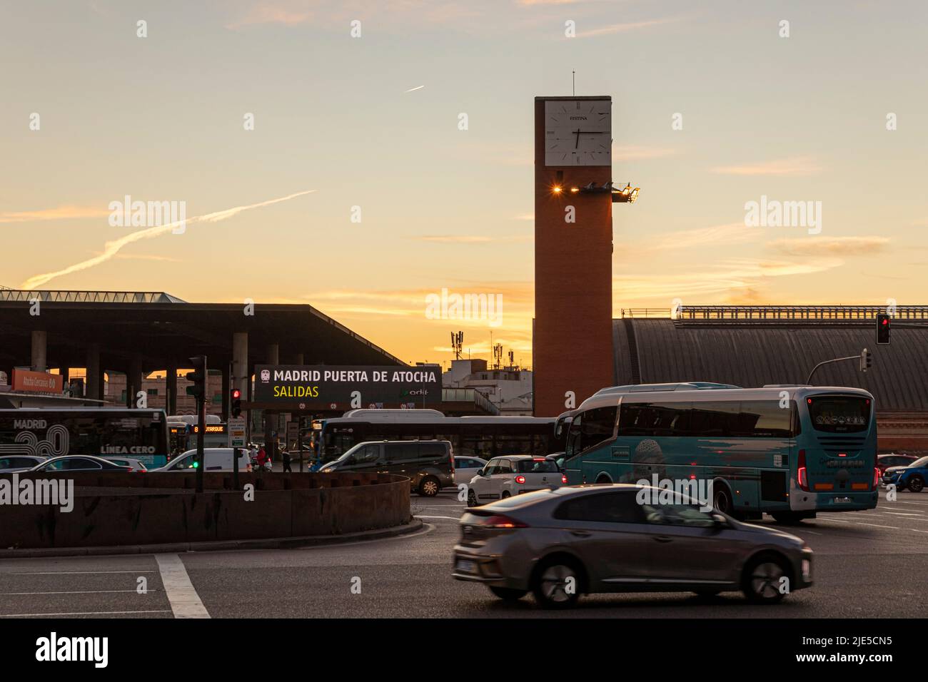 Madrid, Spain. The Puerta de Atocha railway station, largest station ...