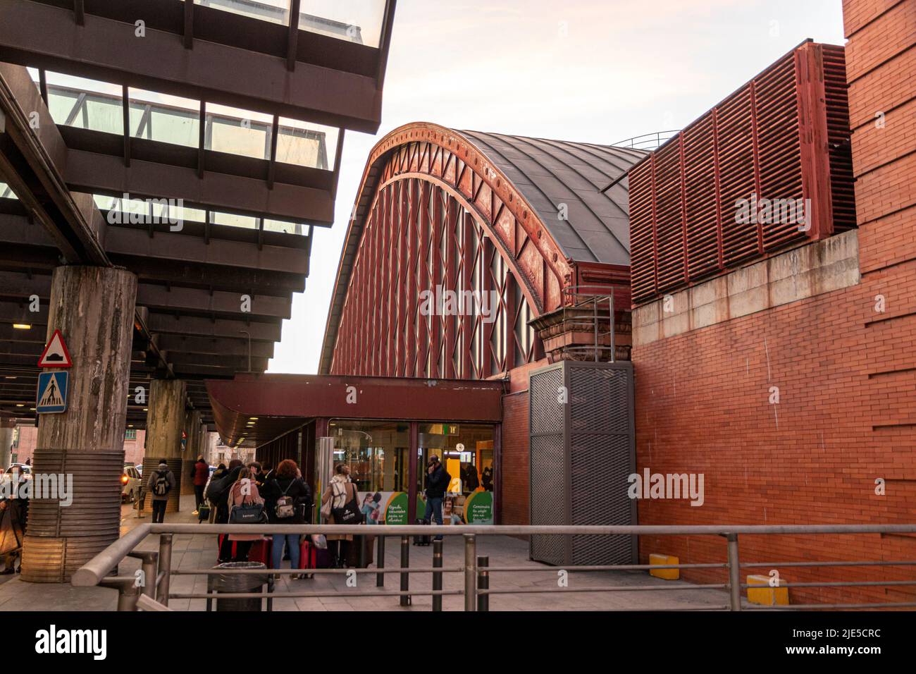 Madrid, Spain. The Puerta de Atocha railway station, largest station ...