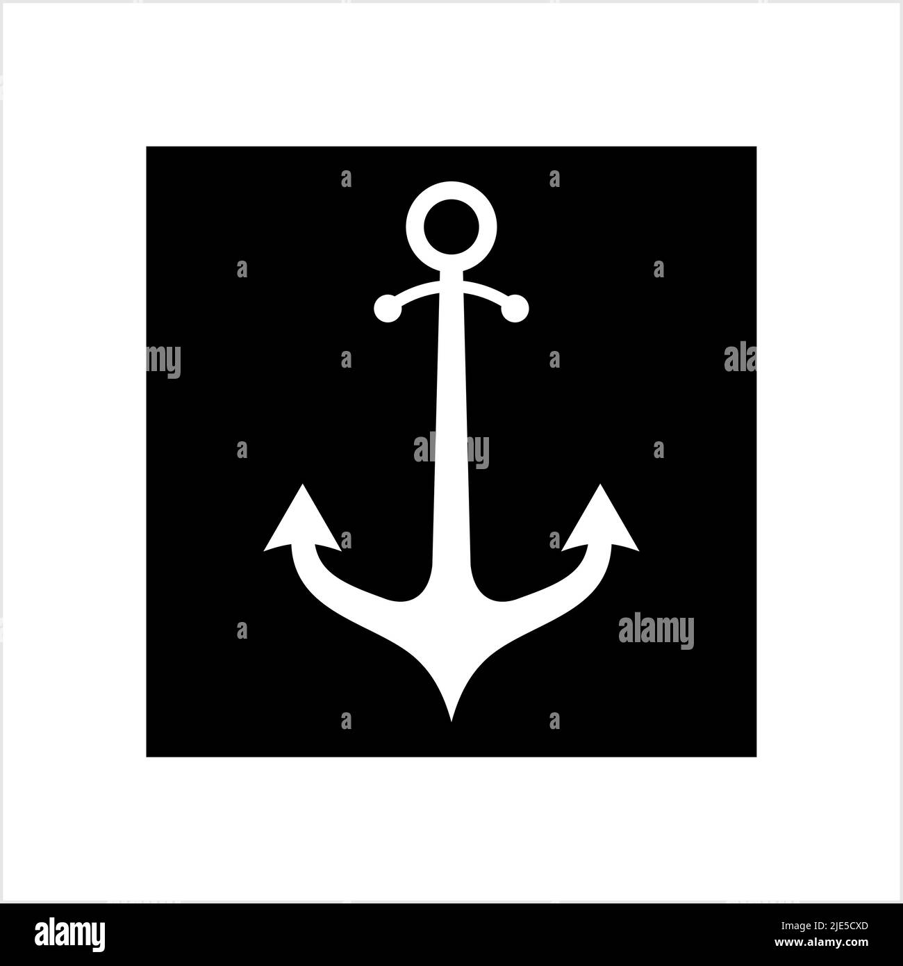 Anchor Icon, Flat Vector Art Illustration Stock Vector Image & Art - Alamy