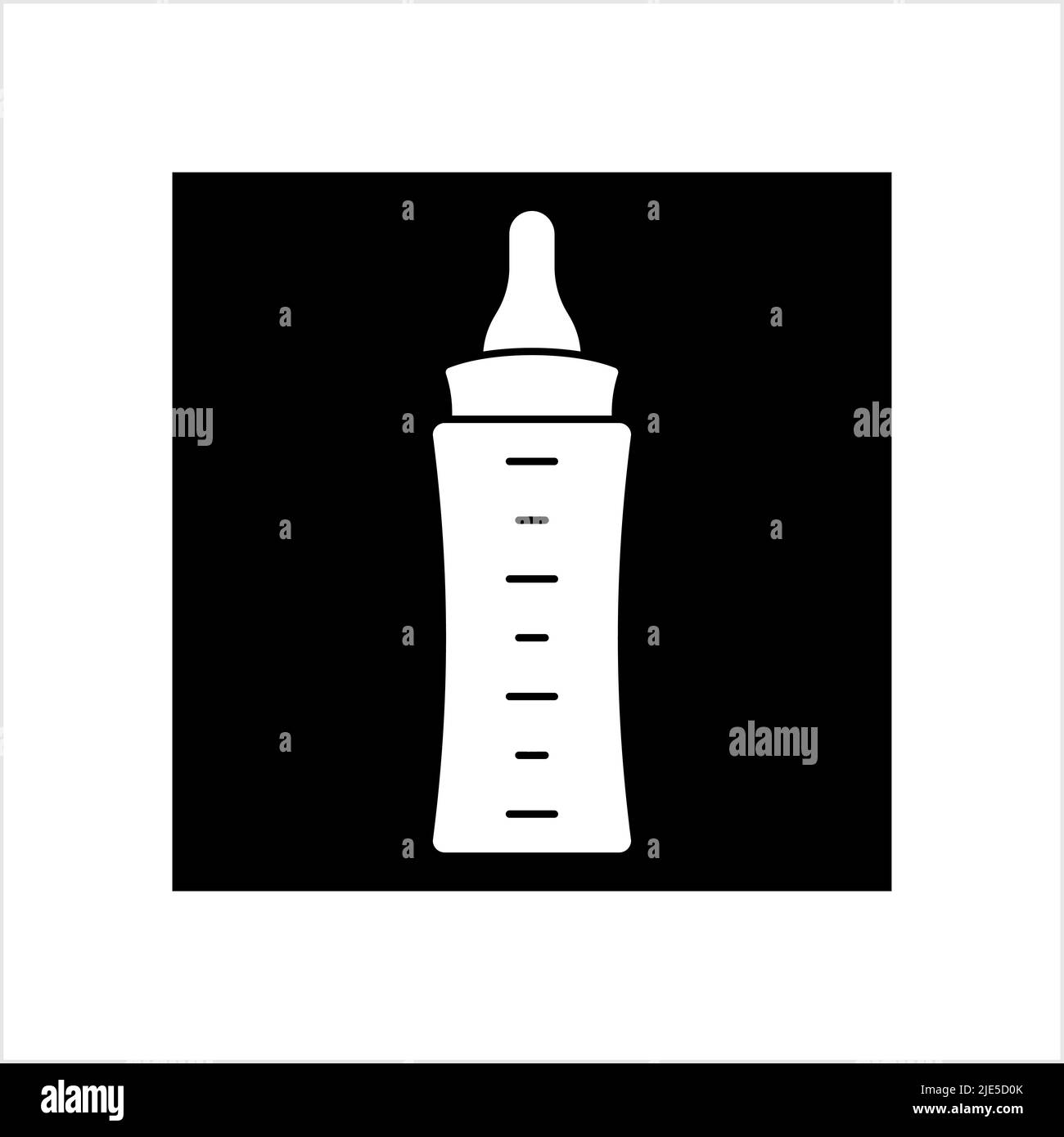 Baby Bottle Icon, Milk, Water Bottle Icon Vector Art Illustration Stock ...