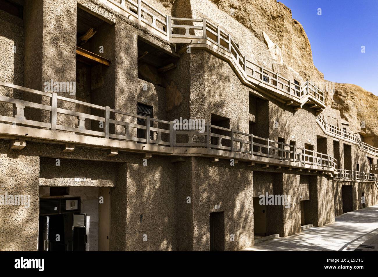 Gansu province dunhuang mogao grottoes landscape architecture Stock ...