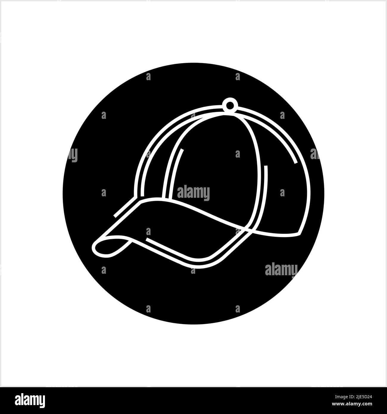 Baseball Cap Icon, Base Ball Hat Design Vector Art Illustration Stock ...