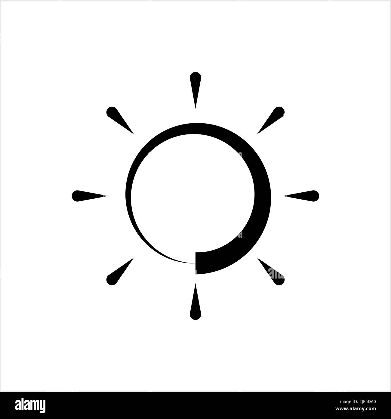 Brightness Icon, Intensity Setting Vector Art Illustration Stock Vector ...